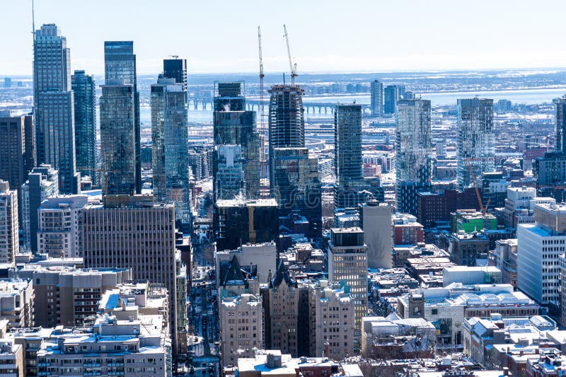 High-rise Building Under Construction Stock Photo - Image of snow ...
