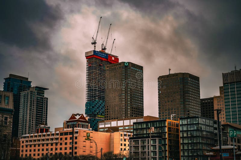High-rise Building Under Construction Editorial Image - Image of life ...