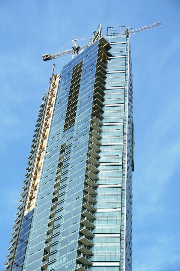 New Building Under Construction Framing Trusses Stock Image - Image of ...