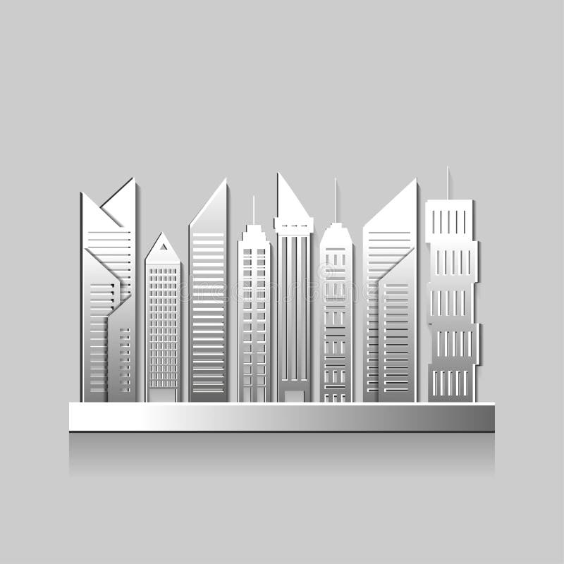 High-rise Buildings. City Architecture Stock Vector - Illustration of ...