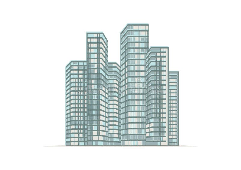 High-rise Buildings of the City. Stock Vector - Illustration of rise ...