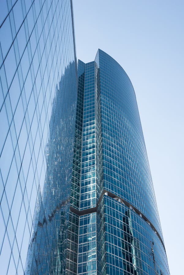 High-rise Buildings on Clear Sky, Side View Stock Image - Image of ...