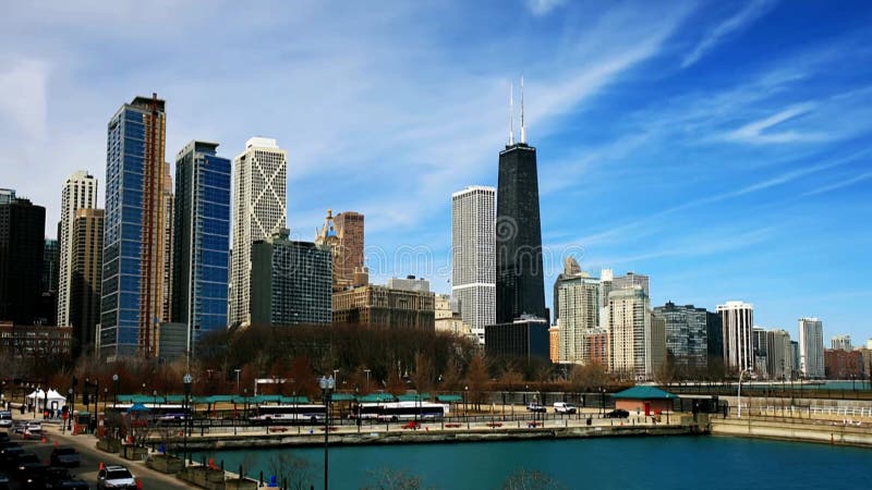 The High-rise Buildings in the Downtown Chicago Stock Video - Video of ...