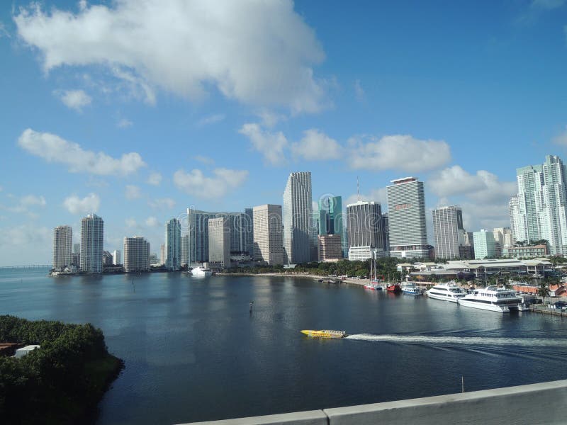 The High-rise Buildings in Downtown Miami Florida Stock Photo - Image ...