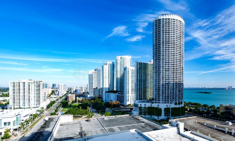High-rise Buildings in Downtown Miami Stock Photo - Image of office ...