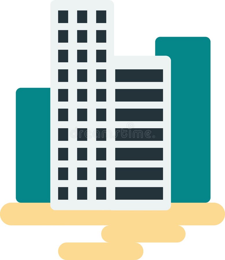 High Rise Buildings Illustration in Minimal Style Stock Vector ...