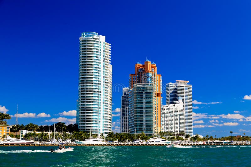 Miami Beach High Rise Condominium Stock Image - Image of condo, high ...