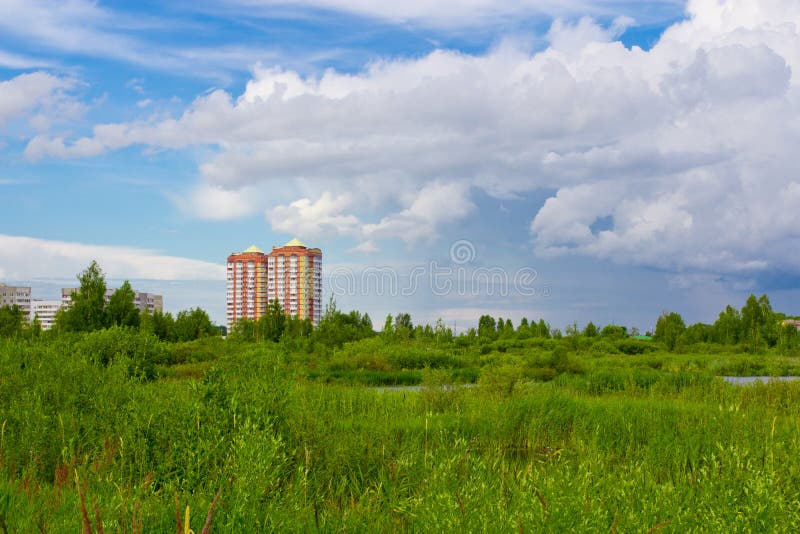 High-rise Buildings in an Outdoor Stock Photo - Image of contrast ...