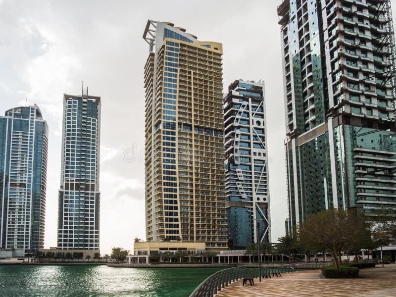 High Rise and Modern Buildings in Dubai, UAE. Stock Image - Image of ...