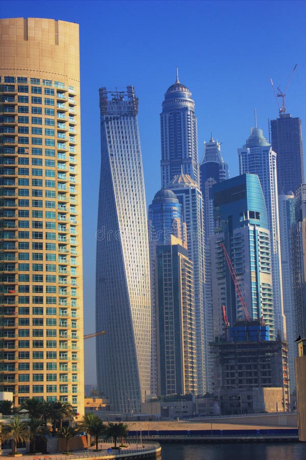 High Rise Buildings and Streets in Dubai, UAE Stock Photo - Image of ...