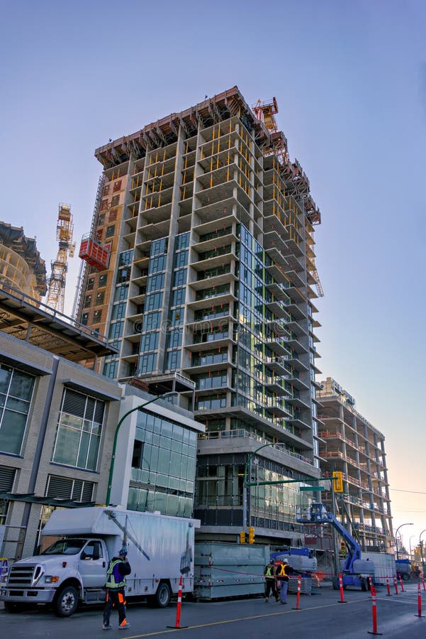 High-rise Buildings Under Constraction with Traffic Management Posts on ...