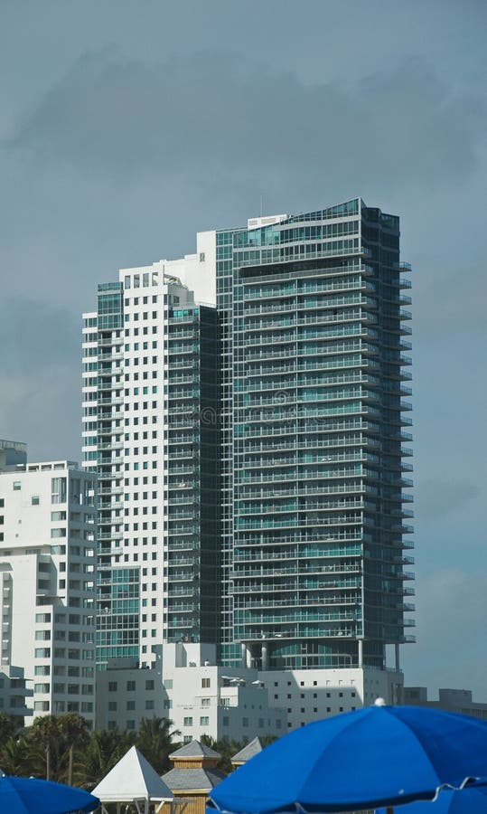 Miami Beach High Rise Condominium Stock Image - Image of condo, high ...