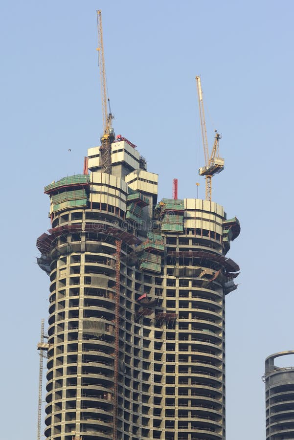 High Rise Construction Site Stock Image - Image of skyscraper, high ...