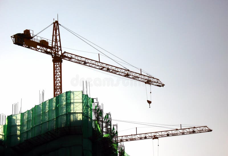 High Rise Construction stock photo. Image of ladder, pulleys - 1816142