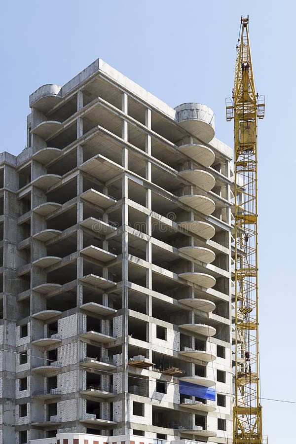 Reinforced Concrete Frame High-rise Building Stock Photo - Image of ...