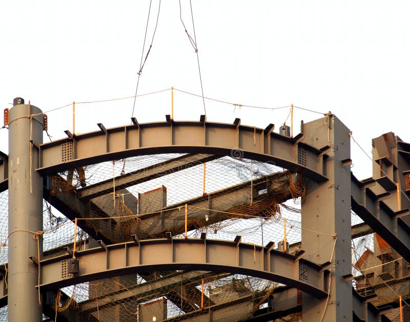 High Rise Construction Girders Stock Photo - Image of pillar, girders ...