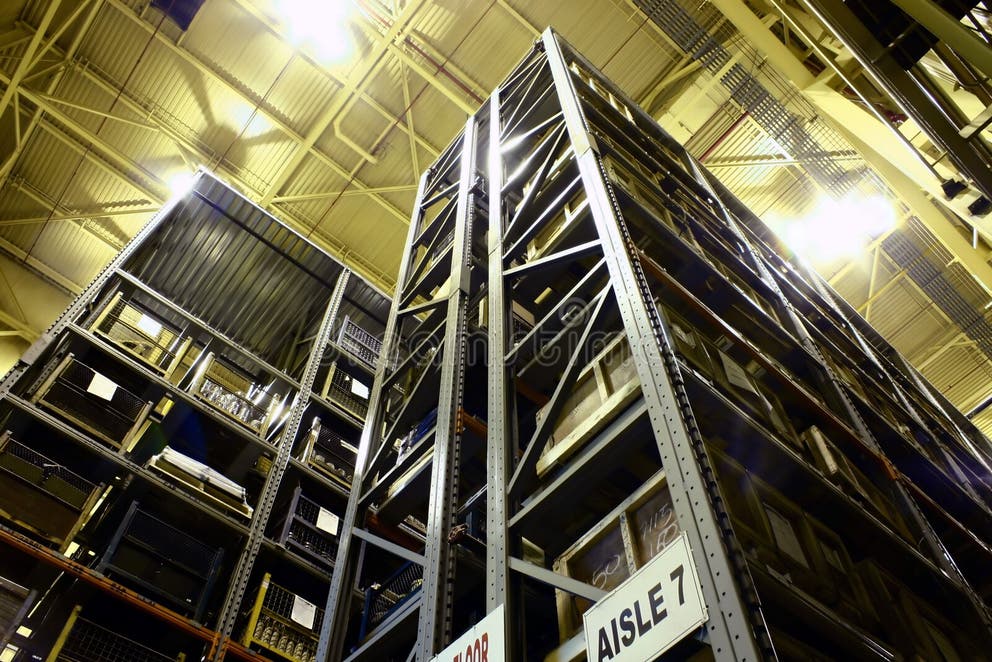 High Rise Factory Warehouse Stock Photo - Image of logistics, indoors ...