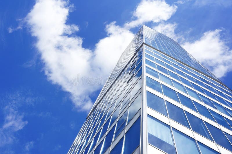 High-rise glass building. stock image. Image of erection - 156872193