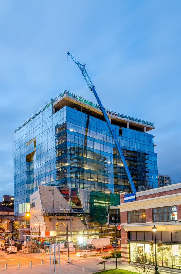 High-rise Glass Building Under Construction Stock Photo - Image of ...