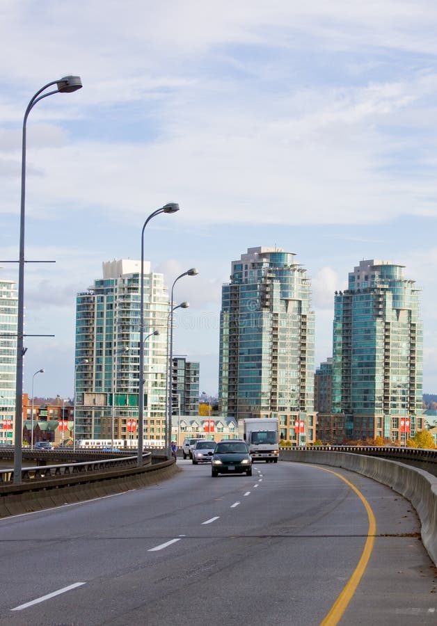High rise and highway stock photo. Image of background - 7115464