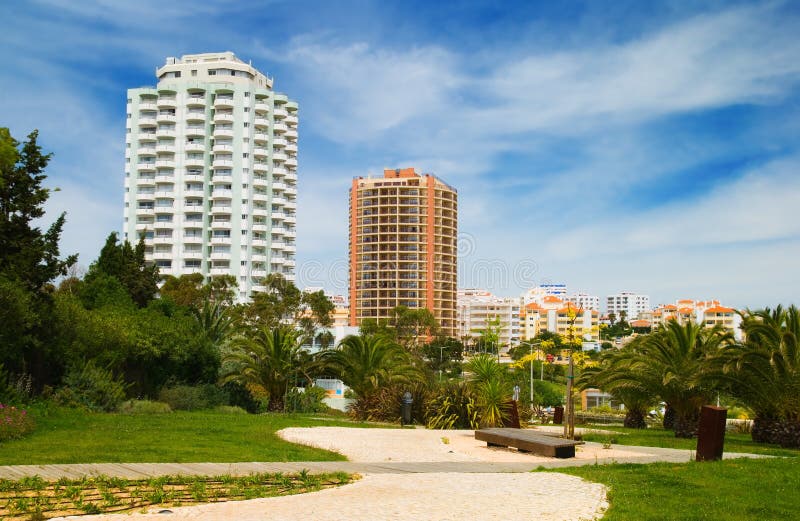 High Rise Hotels stock image. Image of sunny, rocha, tourist - 5373325