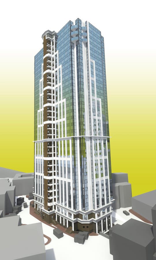 Commercial Office High Rise Building Stock Illustrations – 2,054 ...