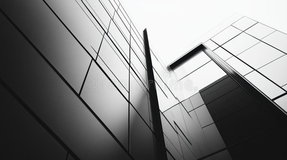 High-rise Modern Building with Reflective Glass Panels and Sharp Angles ...