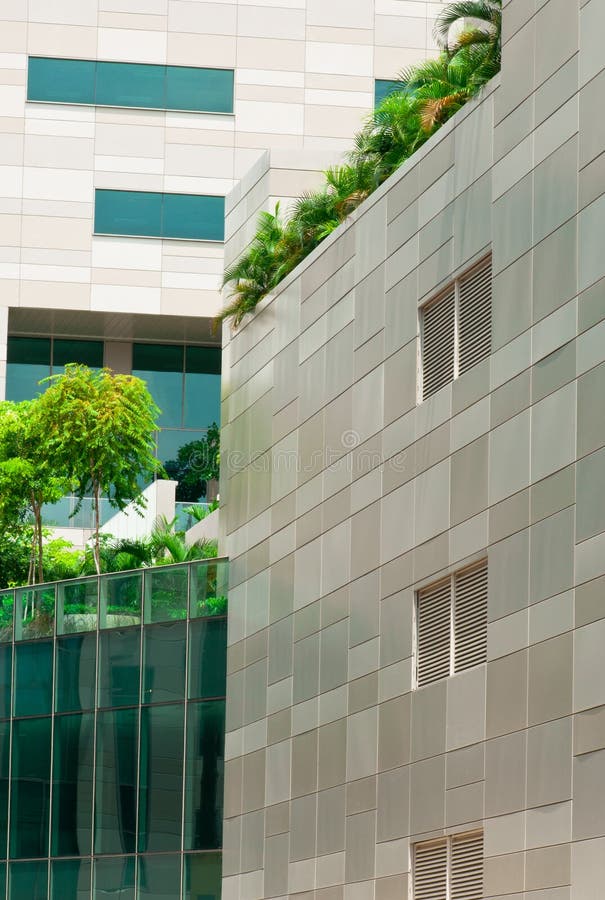 Landscaping, Office Courtyard Garden Stock Photo - Image of fish ...