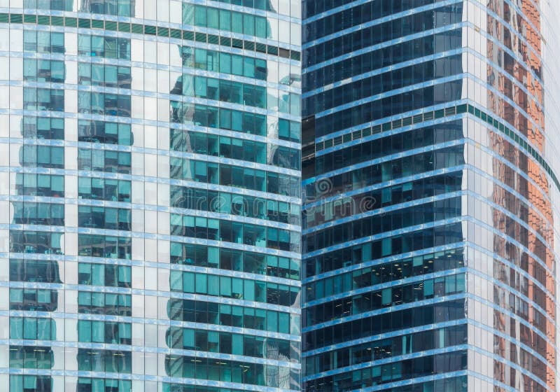 High Rise Corporate Office Buildings. Stock Photo - Image of reflective ...