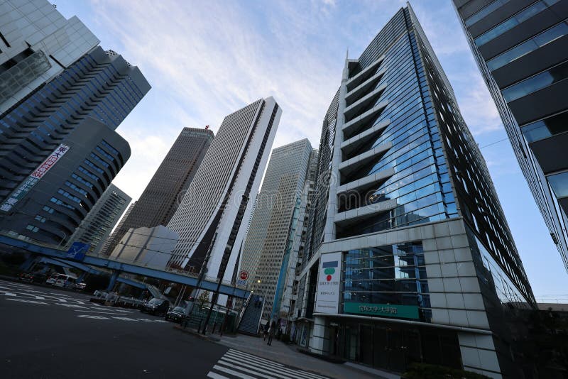 High Rise Office Buildings Under a Clear Sky, Tokyo Dec 5 2024 ...