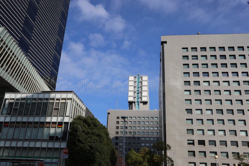 High Rise Office Buildings Under a Clear Sky, Tokyo Dec 5 2024 ...