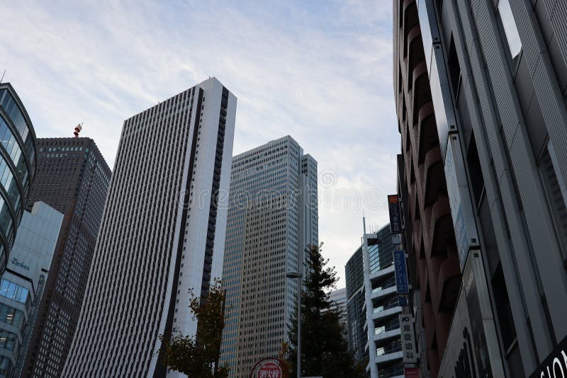 High Rise Office Buildings Under a Clear Sky, Tokyo Dec 5 2024 ...
