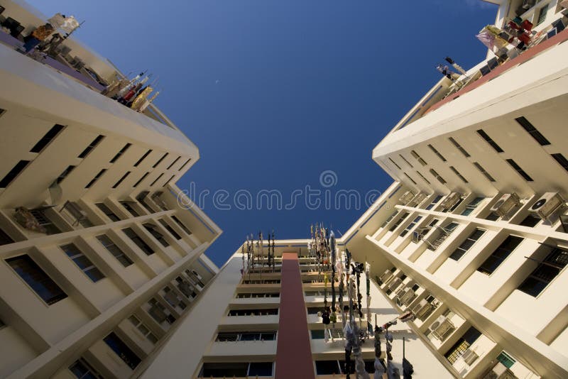 High Rise Public Housing Apartments in Singapore Stock Photo - Image of ...