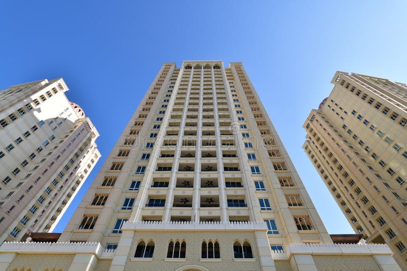 High-rise Residential Building in the Arab Style, Qatar Stock Image ...