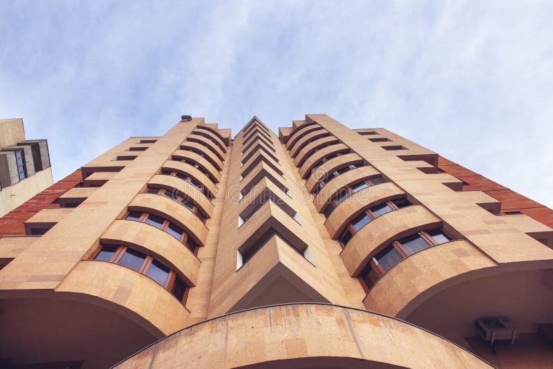 High-rise Residential Building, View from Below Stock Image - Image of ...