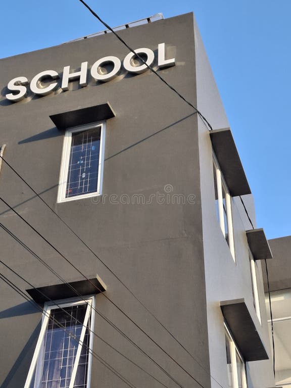 The High Rise School Building Stock Image - Image of elementary ...
