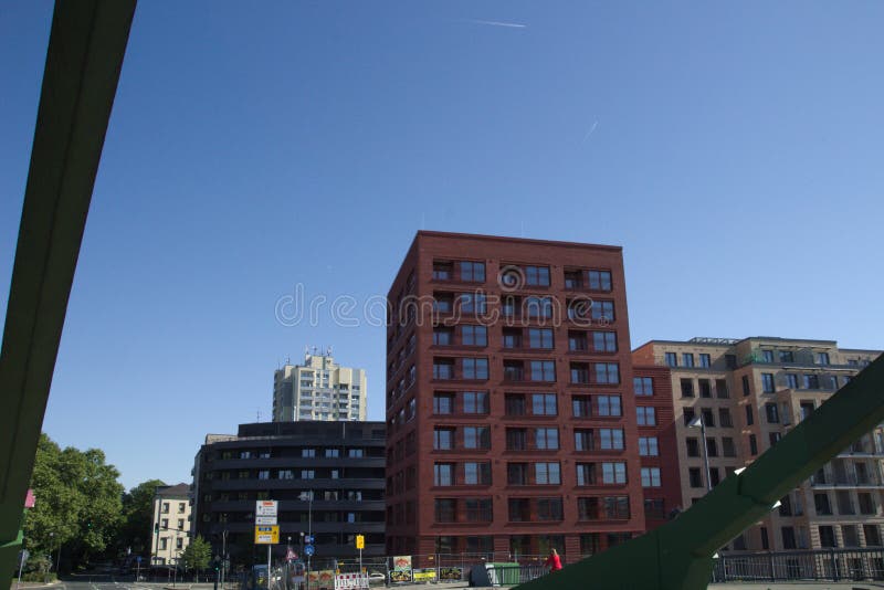 High-rise Skyline and Bridge in Frankfurt on Main Germany #4 Editorial ...