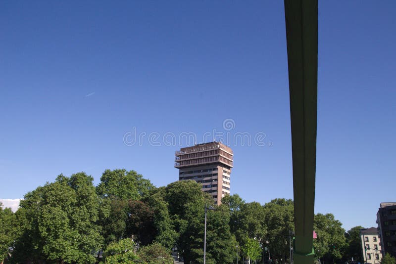 High-rise Skyline and Bridge in Frankfurt on Main Germany #2 Editorial ...