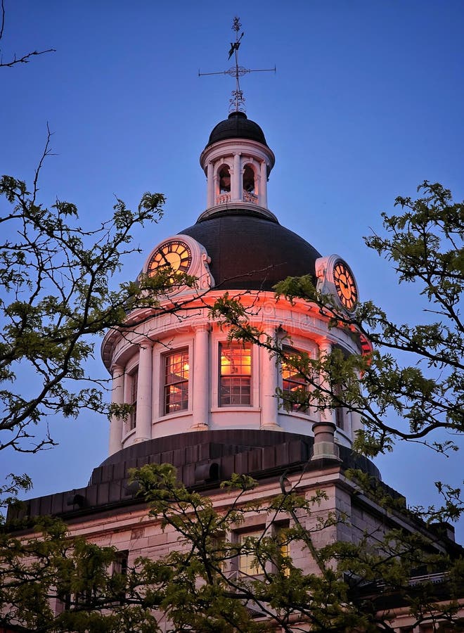 High-rise Structure with a Spire-like Feature at Its Apex, Illuminated ...