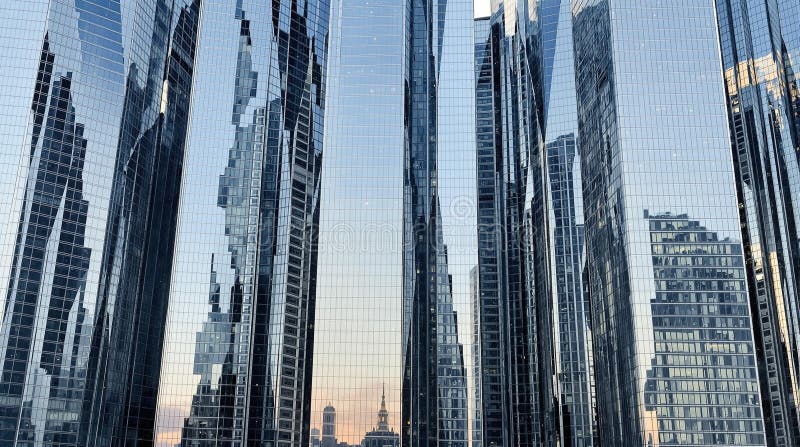 High-rise Structures Adorned with Countless Windows, Forming a ...