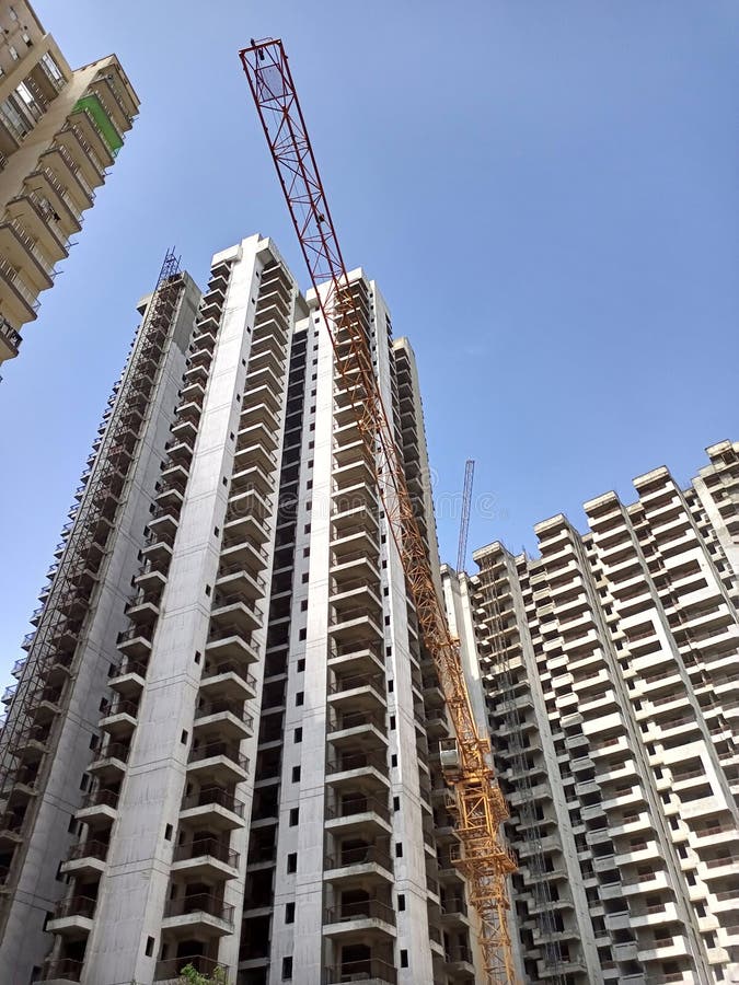 High-rise Under Construction Residential Building Stock Image - Image ...