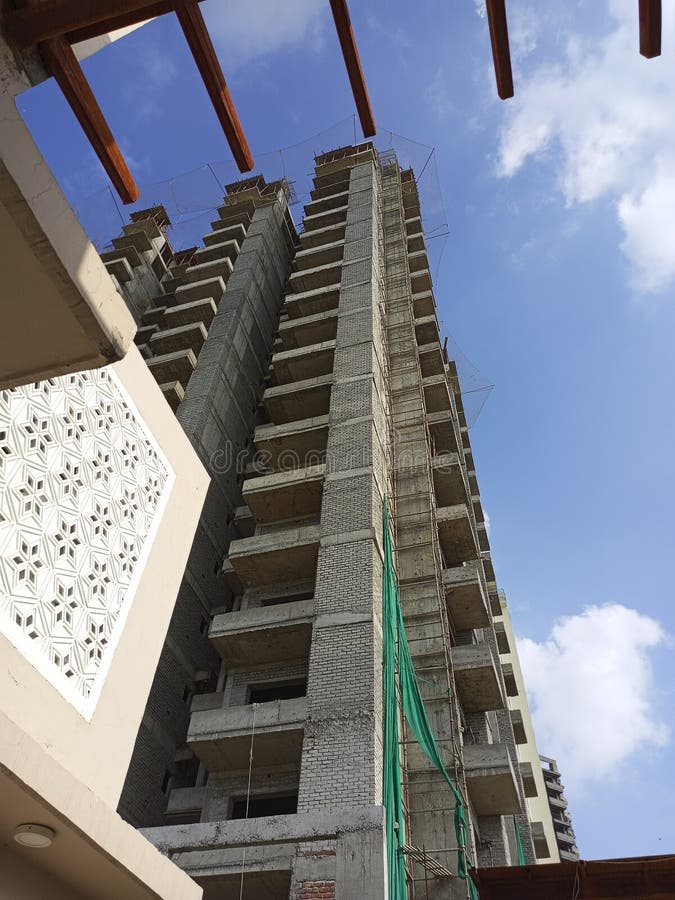 High-rise Under Construction Residential Building Stock Image - Image ...