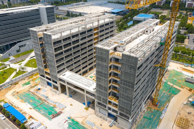 High-rise University Teaching Building Under Construction Stock ...