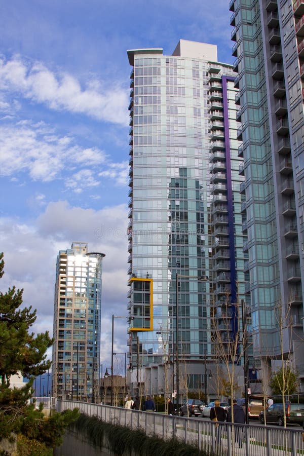 High Rise in Vancouver Towers Stock Image - Image of architecture ...
