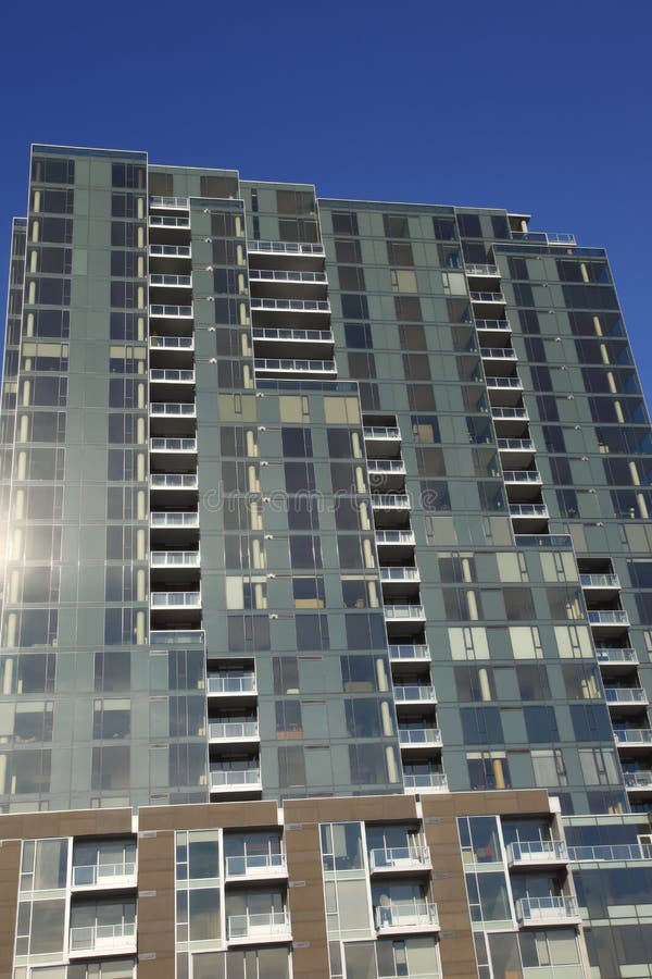 New High Rises Apartments Portland Oregon. Stock Photo - Image of glass ...