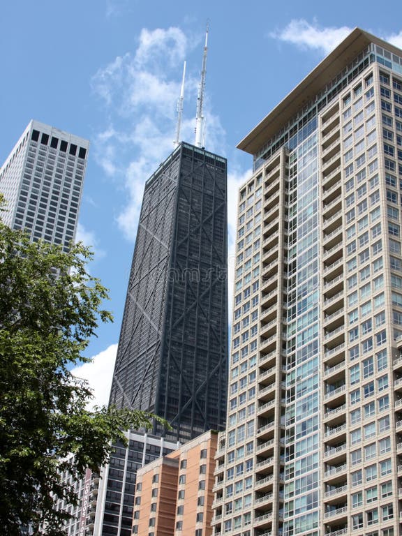 High Rises in Downtown Chicago Stock Photo - Image of steel, exterior ...