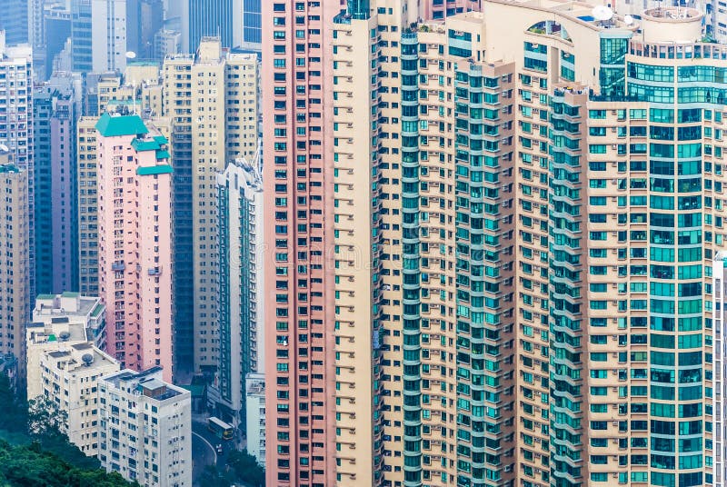 High rises in Hong Kong stock image. Image of kong, building - 91909439