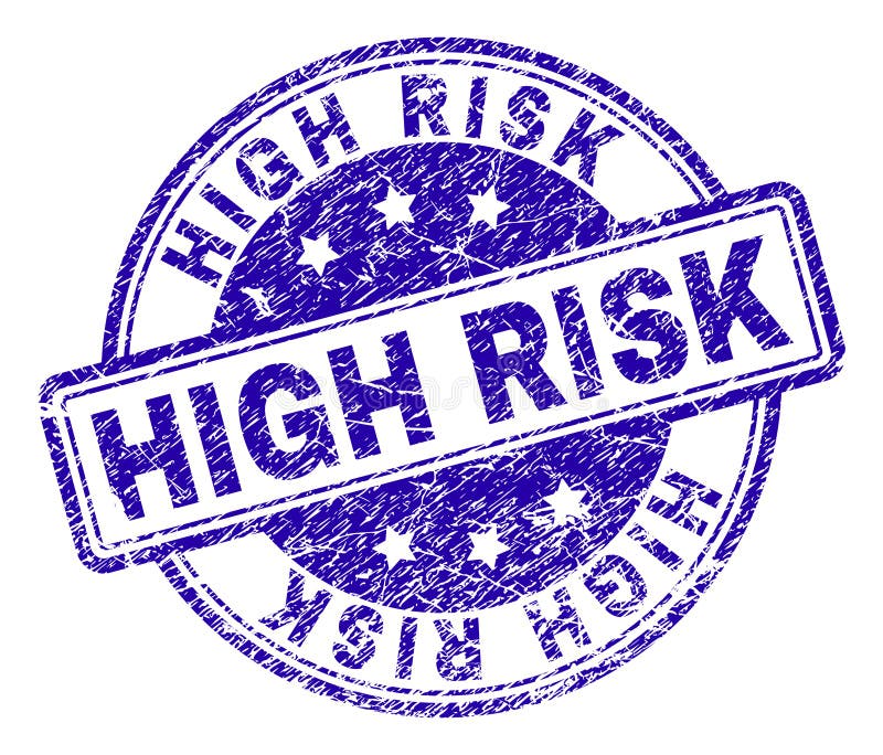 Scratched Textured HIGH RISK Stamp Seal Stock Vector - Illustration of ...