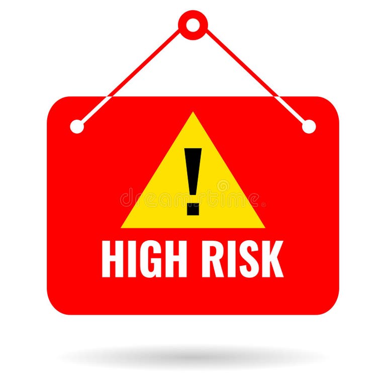 High risk warning sign stock vector. Illustration of safety - 350446709