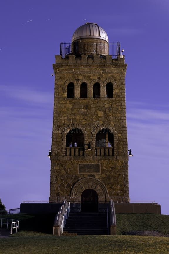 High Rock Tower Front View stock photo. Image of night - 45677548